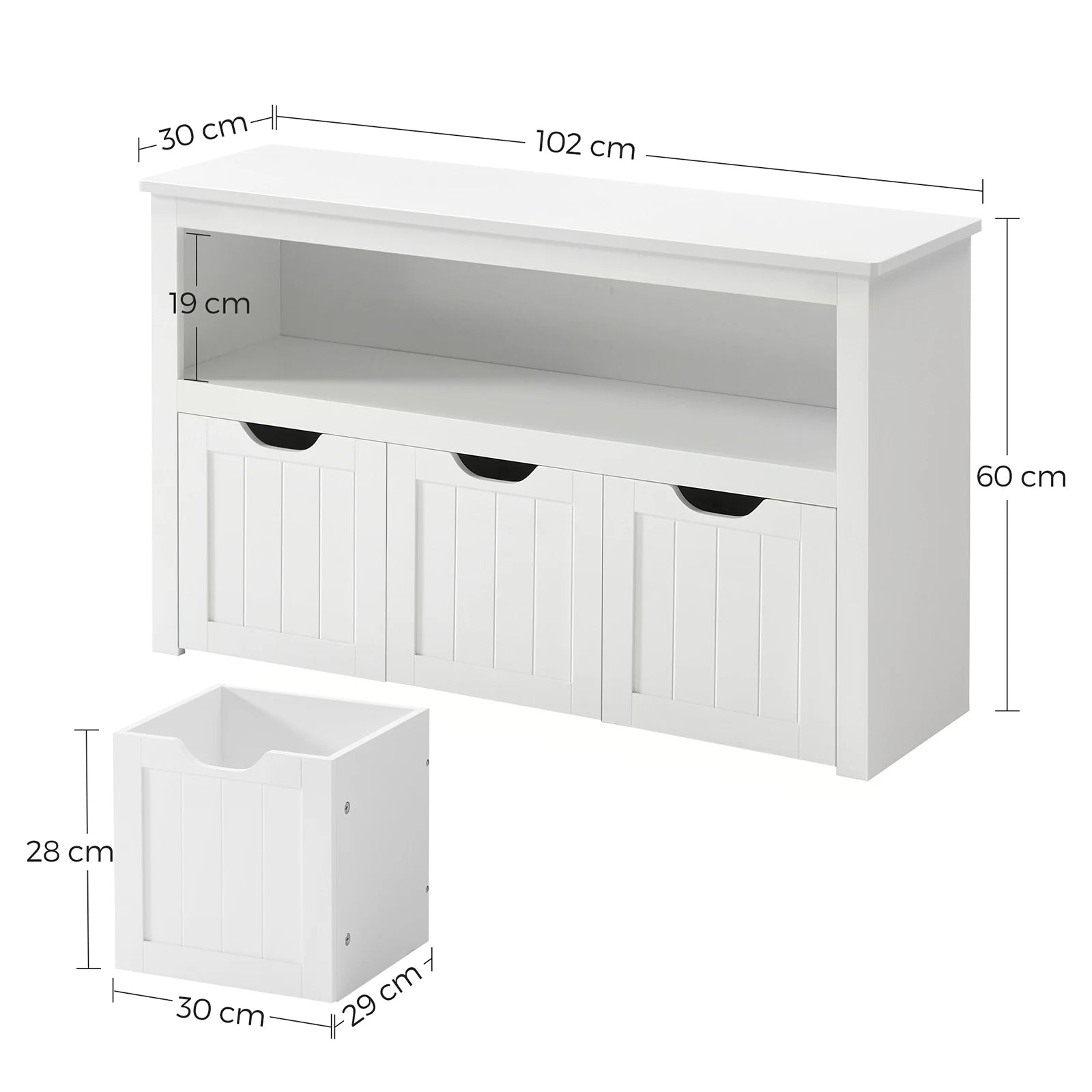 VASAGLE Toy Storage for Kids, Storage Unit, Storage Cabinet with Wheel ...